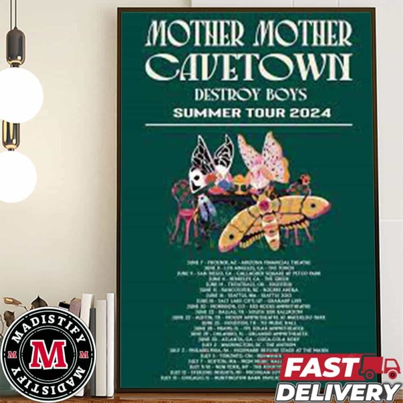 DB X Cavetown X Mother Mother 2024 Summer Tour Home Decorates Poster ...