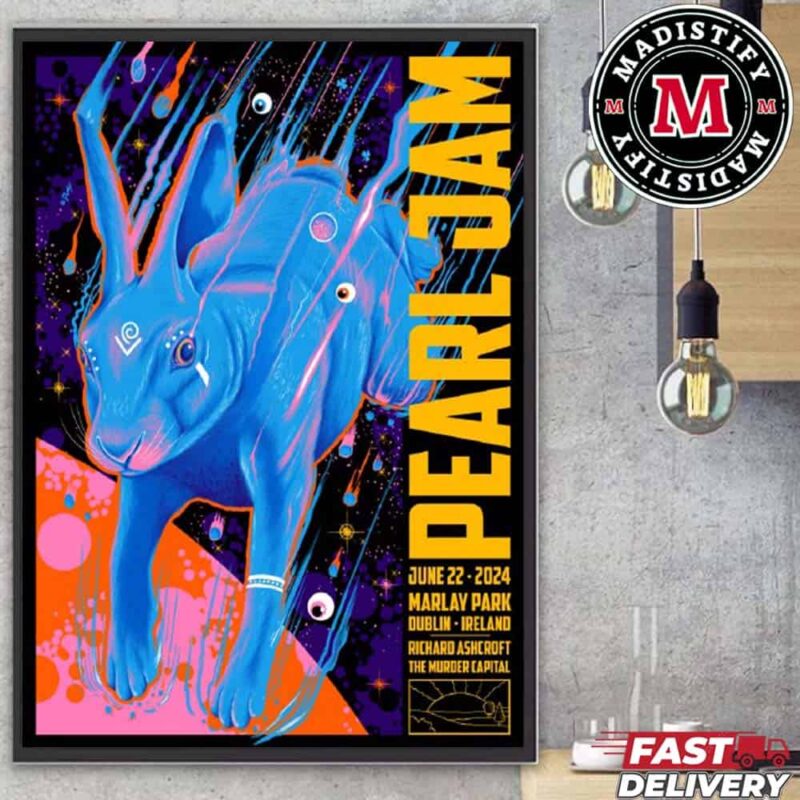 Merch Poster Pearl Jam Event Poster Art By Doaly Whelans Live At Marlay ...