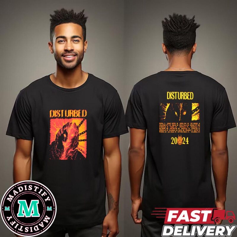 Disturbed Official Store Merchandise Chains 2024 Tour Cities Two Sides ...