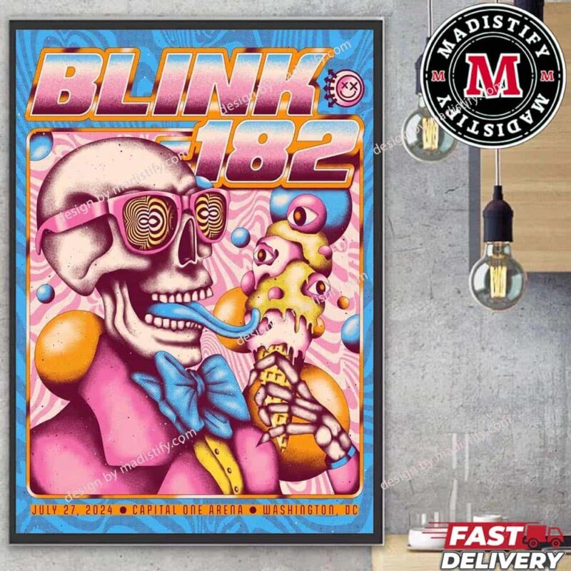 Merch Poster For Blink-182 At Capital One Arena Washington DC 2024 One ...