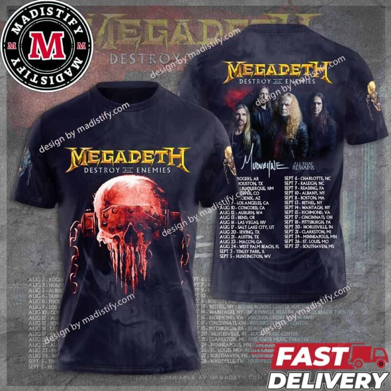 Megadeth Destroy All Enemies 2024 North America Tour Schedule Date List ...
