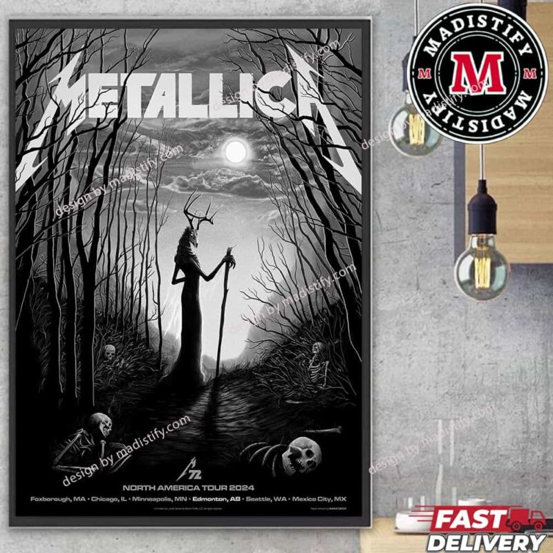 Merch Poster Metallica M72 Edmonton Show In Alberta Canada On August ...