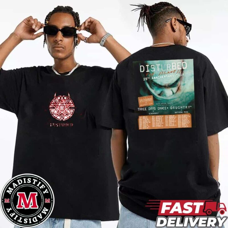 Disturbed The Sickness 25th Anniversary Tour 2025 Tour Dates Fan Gift ...