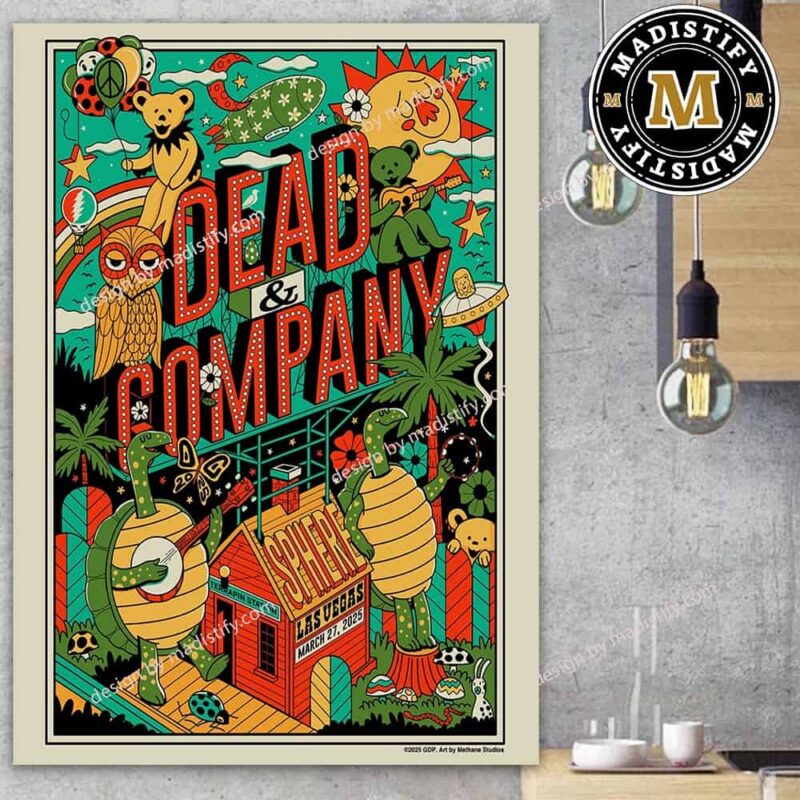 Dead And Company Dead For Ever Merch Poster For Show On March 27 2025 ...