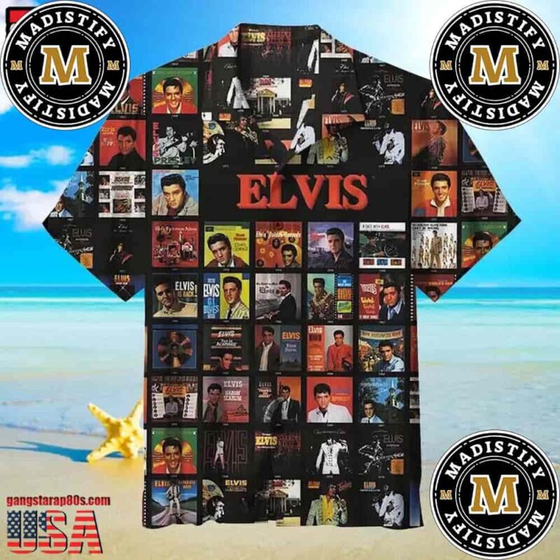 Elvis Presley Album Cover Art Merch Hawaiian Shirt And Beach Short ...