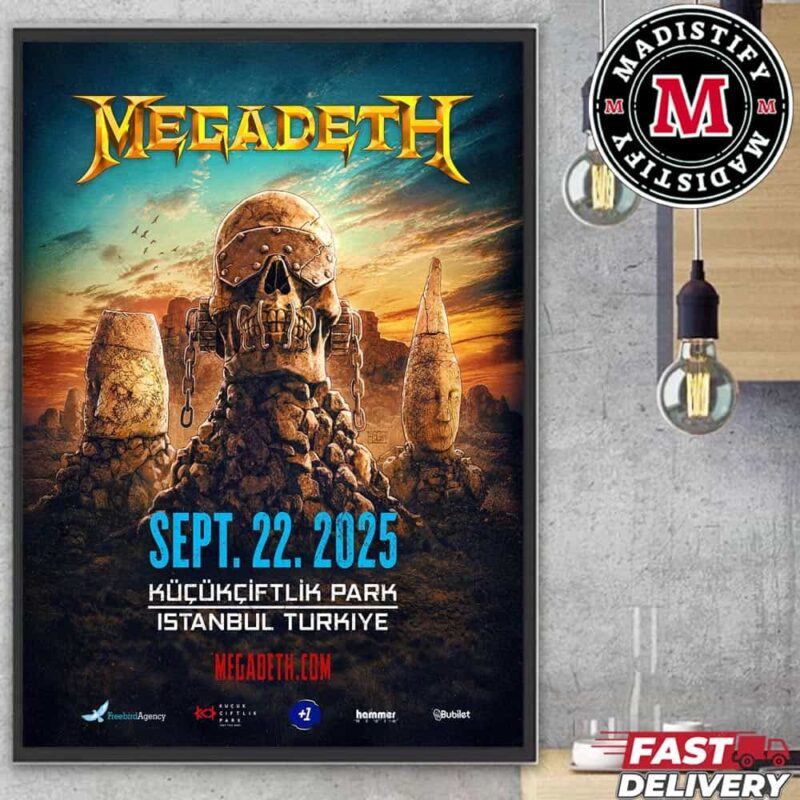 Megadeth Poster For Show At Kucukciftlik Park In Istanbul Turkiye On ...