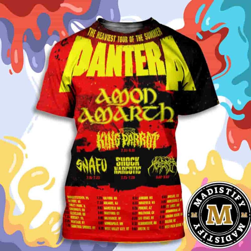 Pantera The Heaviest Tour Of Summer 2025 Dates List All Over Print T ...