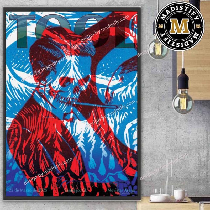Tool Merch Poster For Show On March 25 2025 In Santiago Cl At Movistar ...