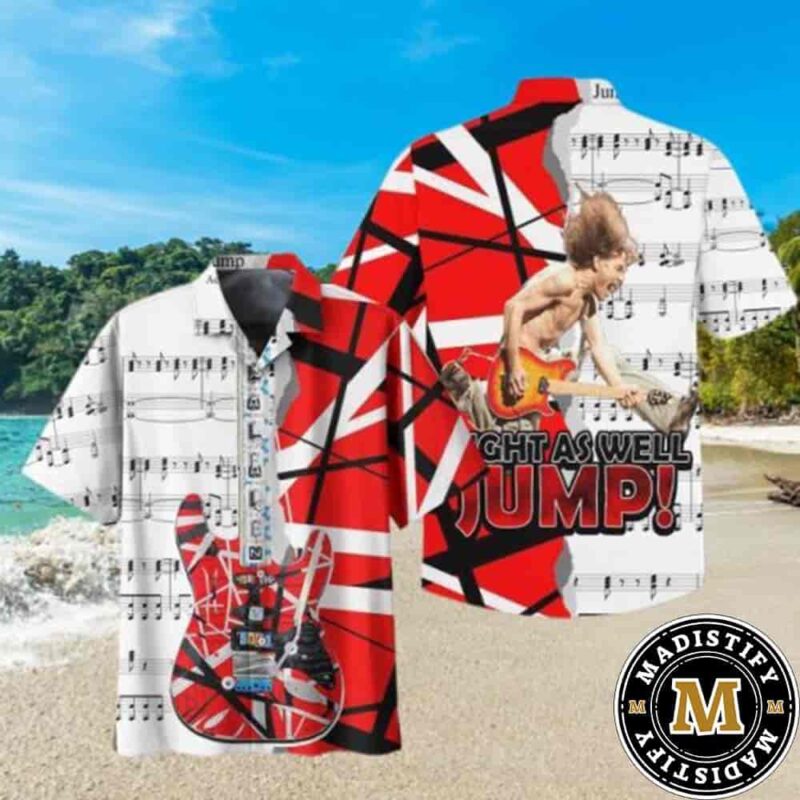 Van Halen Might As Well Jump Merch 2025 Hawaiian Shirt And Beach Short ...