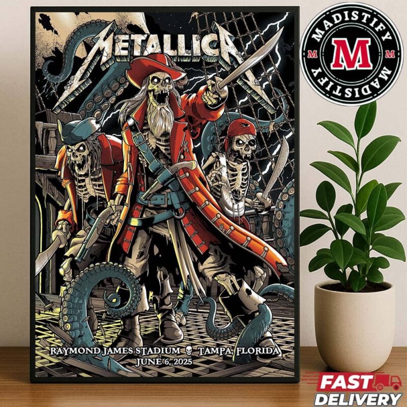 Metallica M72 Tampa Florida Night 1 Official Poster At Raymond James ...